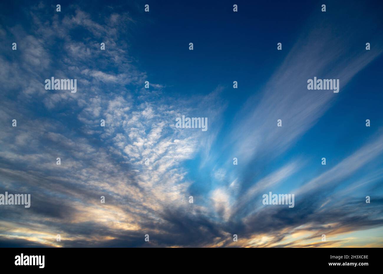 World Environment Day concept: Blue sky background with clouds Stock ...