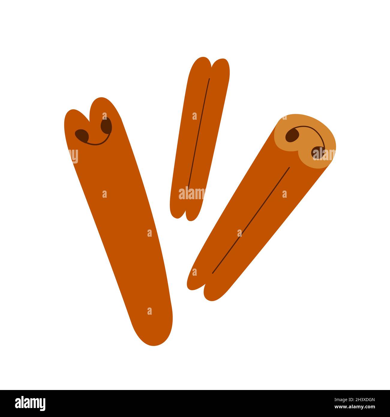 Cinnamon sticks doodle illustration, cooking ingredient illustration ...