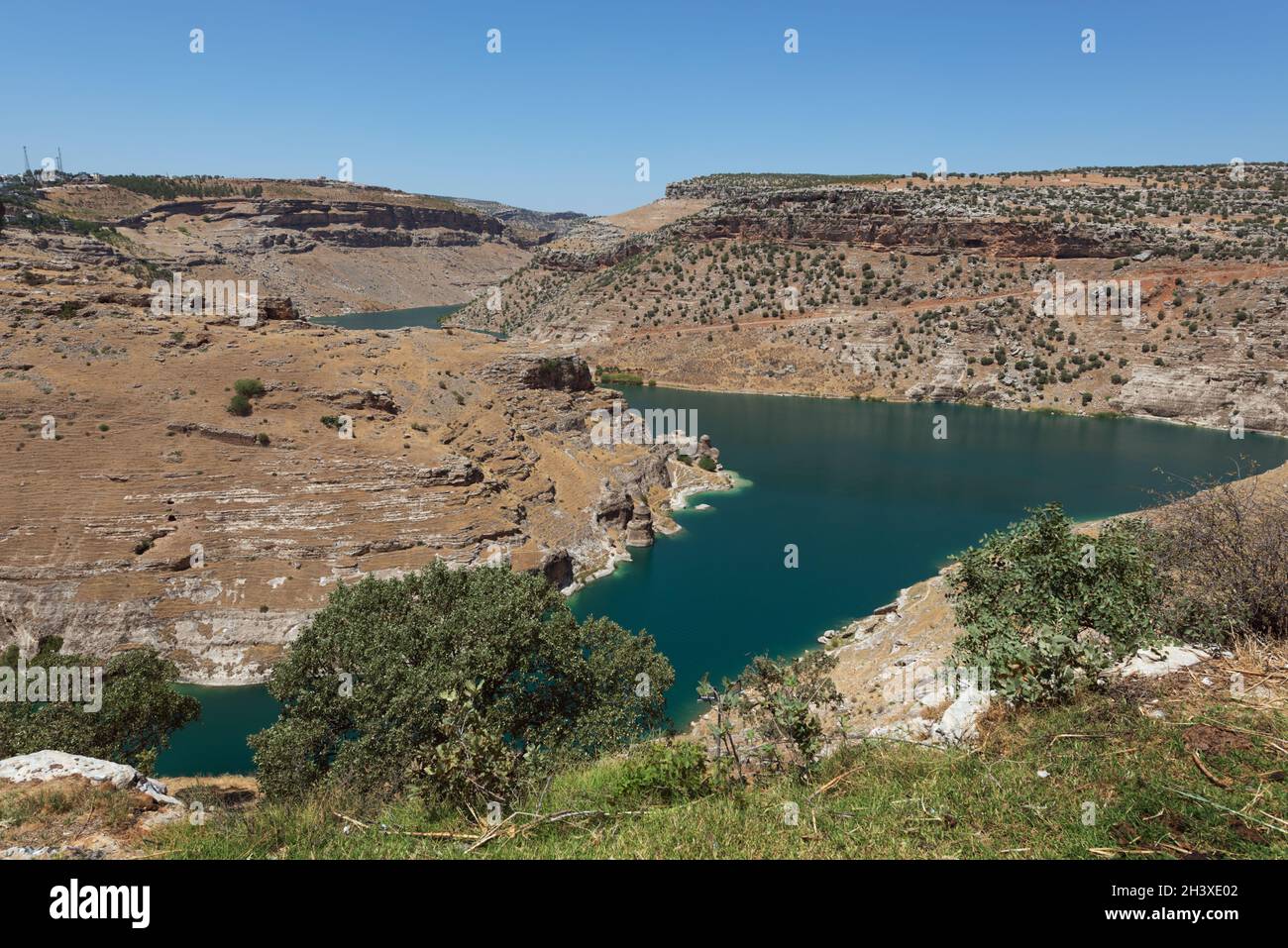 Valley of the Tigris with tombs of Assyrian kings near Egil town ...