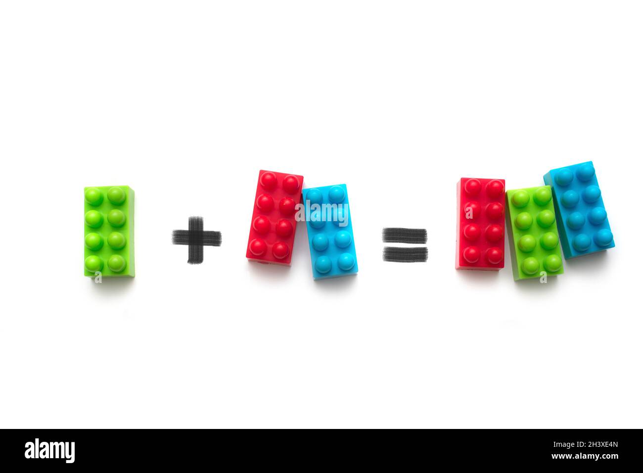 Child counting blocks hi-res stock photography and images - Alamy