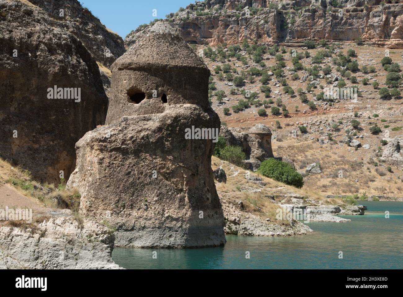 Tombs of Assyrian kings by the Tigris river, Egil, Diyarbakir province ...