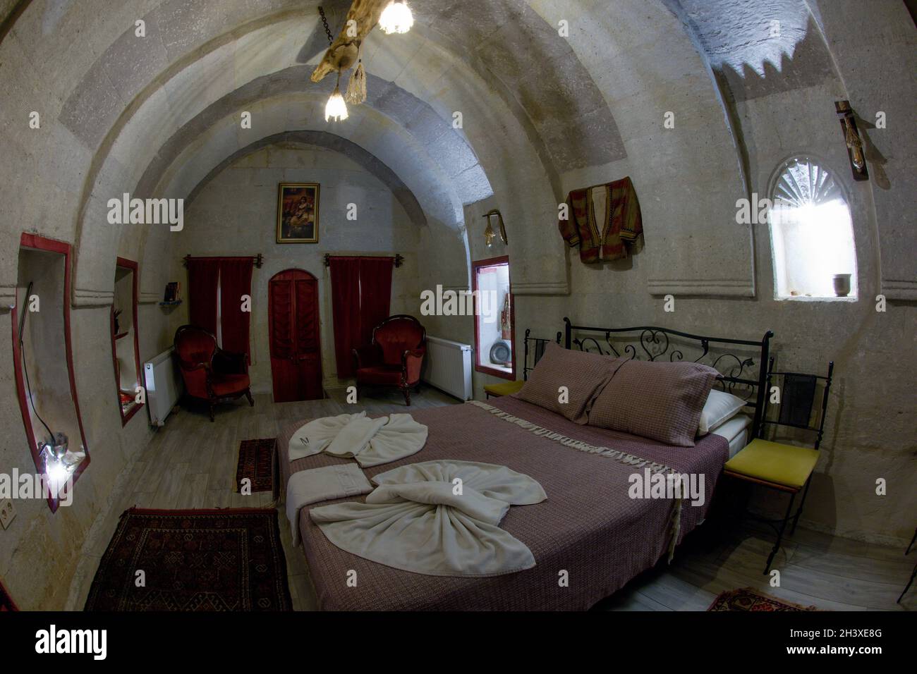 A cave hotel in Cappadocia, Turkey Stock Photo - Alamy