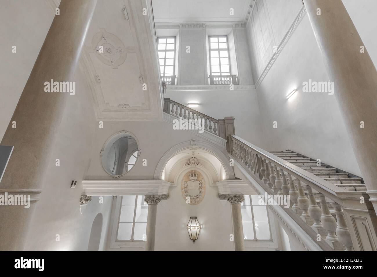 Luxury staircase made of marble in an antique Italian palace Stock ...
