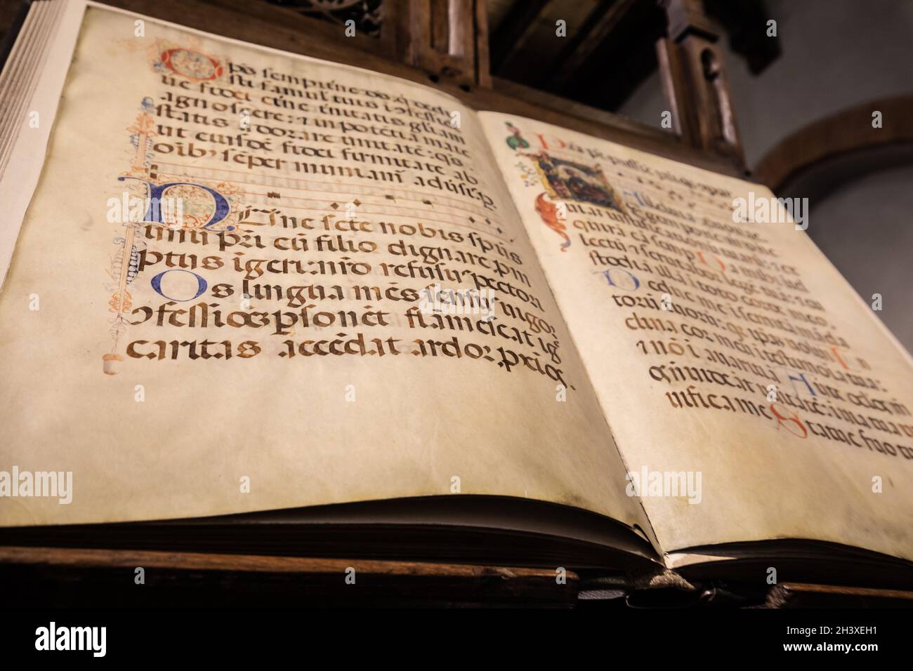 Antique Medieval manuscript with ancient calligraphy Stock Photo - Alamy