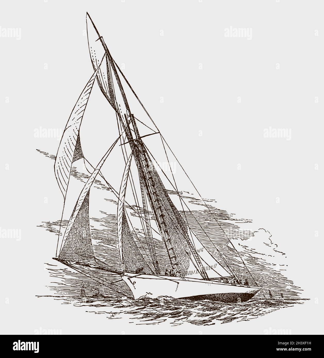 Sloop Sailboat Drawing