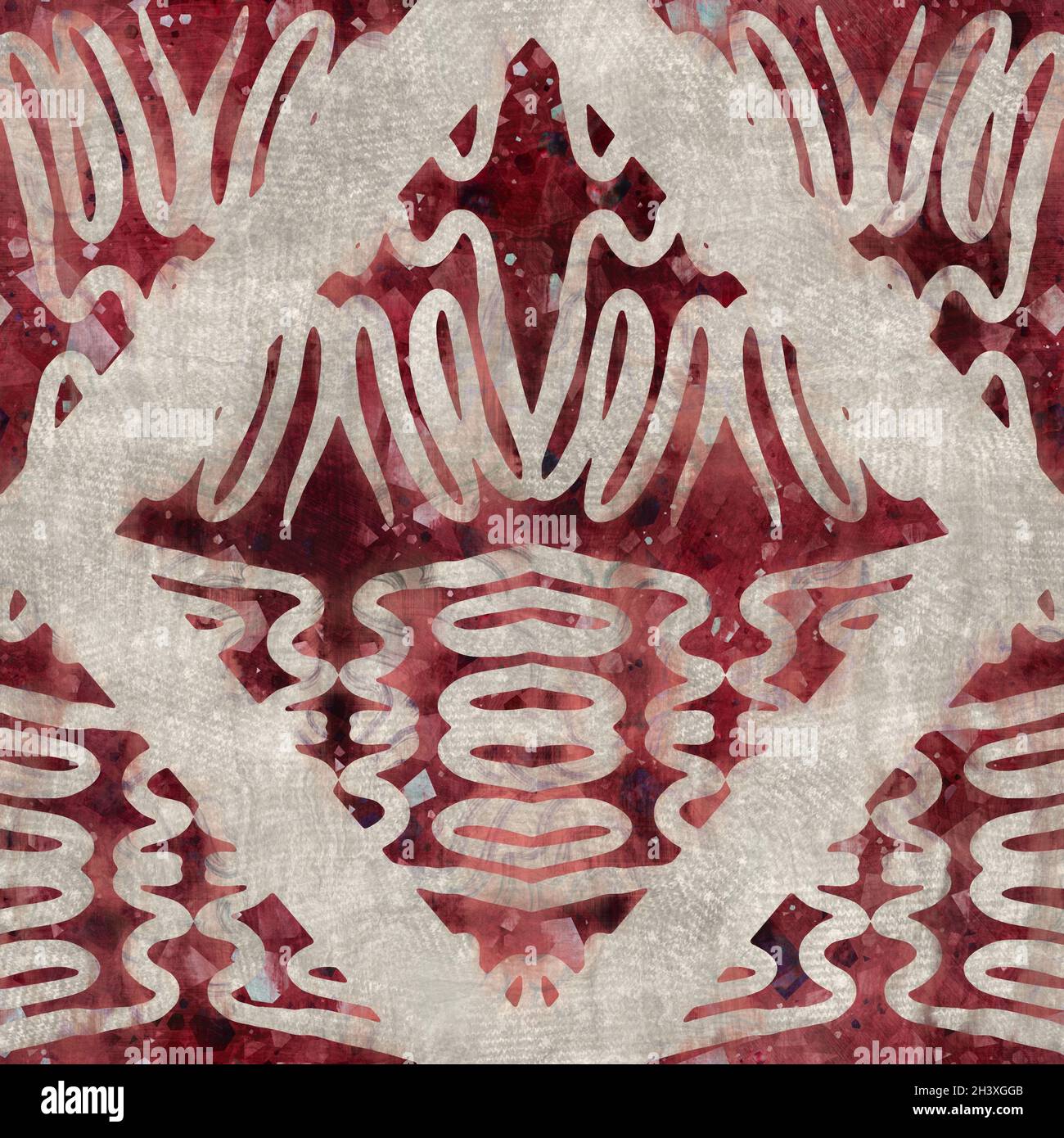 Seamless tribal ethnic damask rug motif for surface pattern design and ...