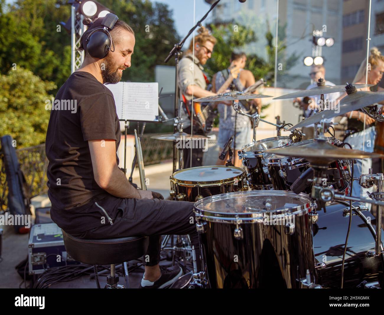 Bearded drummer hi-res stock photography and images - Alamy