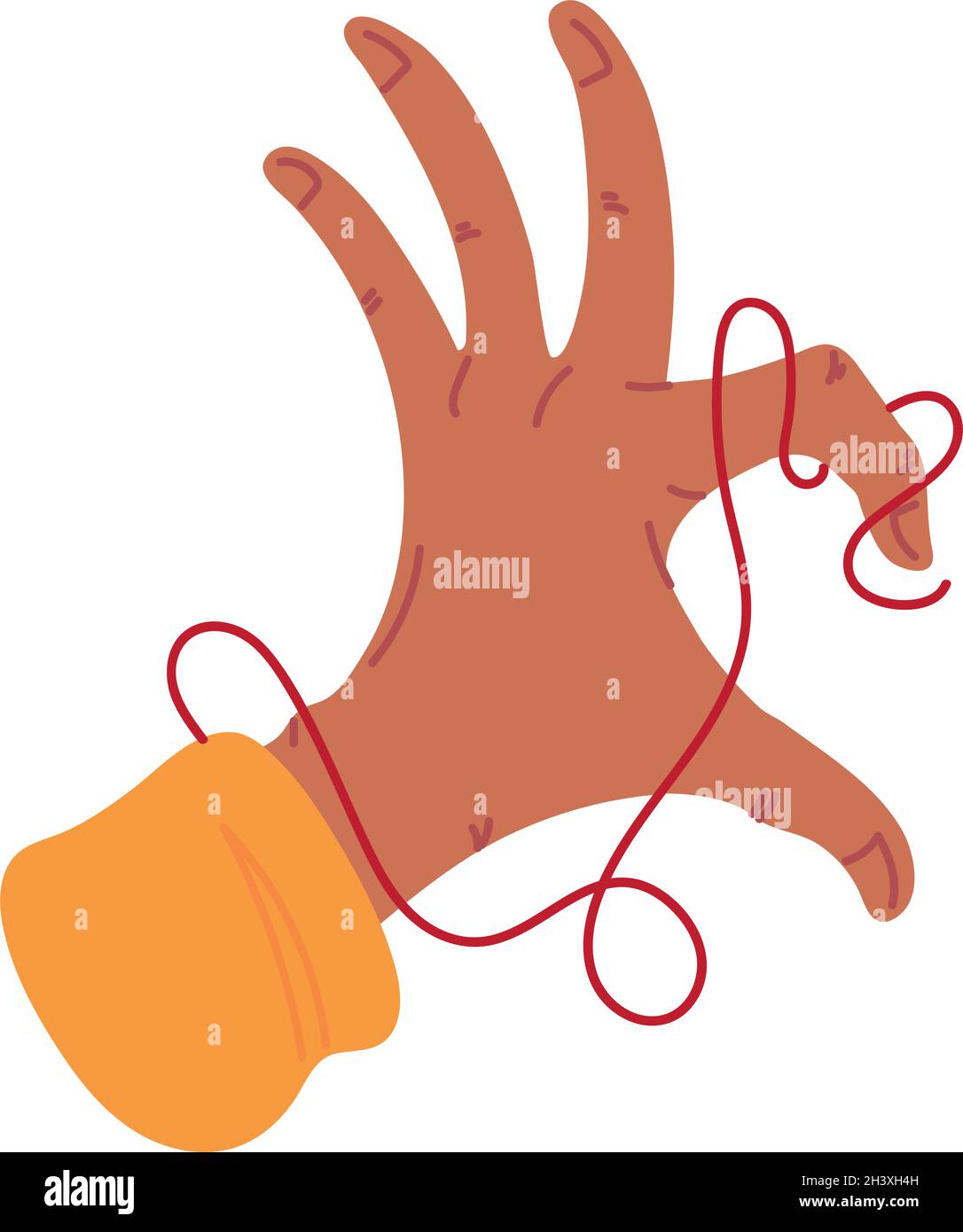 red string in hand Stock Vector Image & Art - Alamy