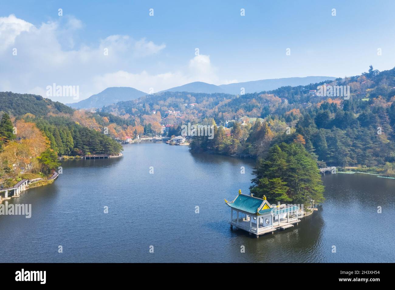 Aerial view of the Mount Lu in autumn Stock Photo - Alamy
