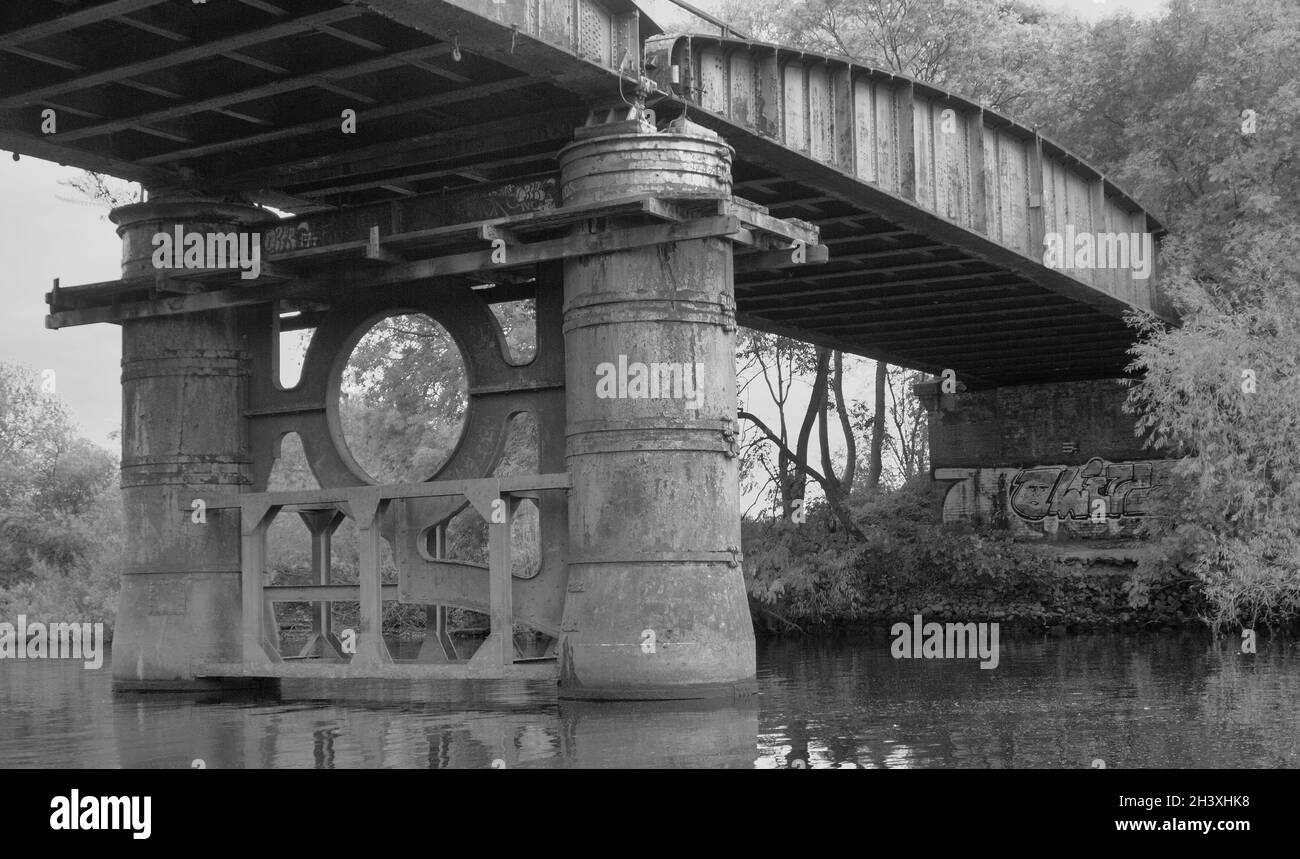 The Naburn Railway Swing Bridge constructed in 1871, designed to ...