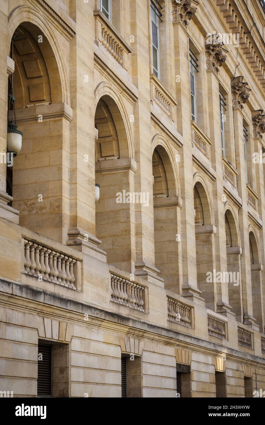 Arches of the rear facade of the Opera National of Bordeaux, France ...