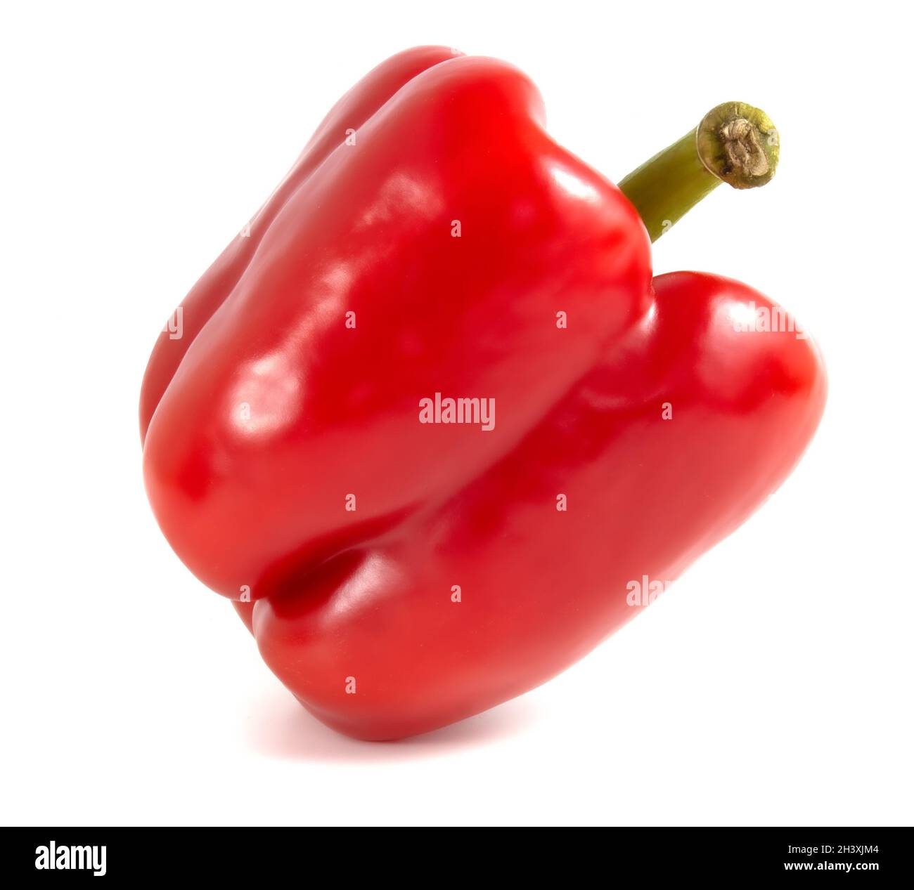 Ripe red bell pepper, bell pepper isolated on white background Stock ...