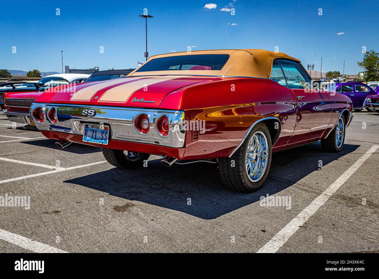 Reno, NV - August 4, 2021: 1971 Chevrolet Chevelle SS Convertible at a ...
