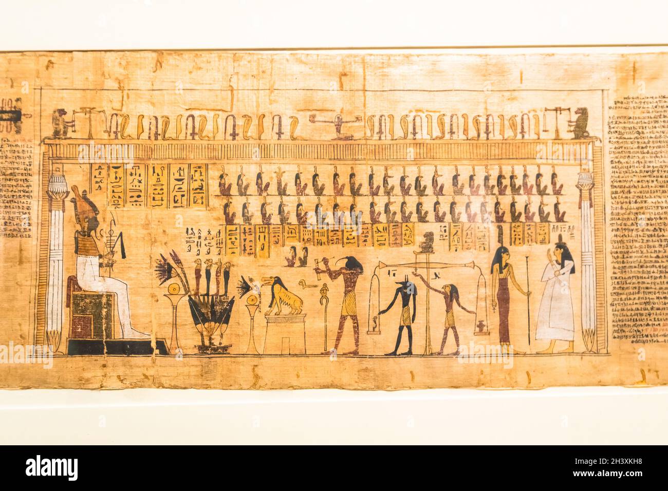Ancient Egyptian papyrus with hieroglyphic. Antique manuscript Stock ...