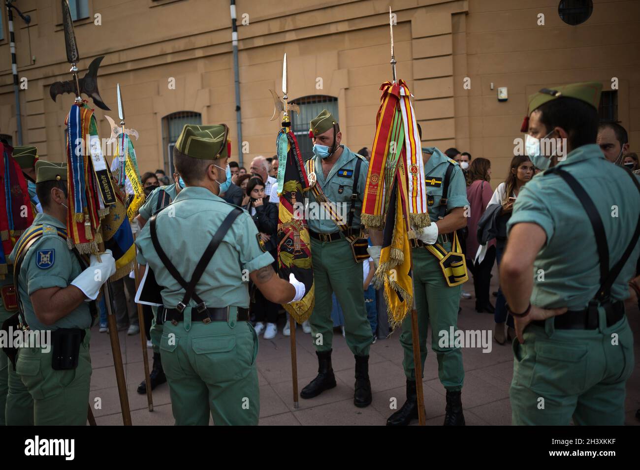 Malaga, Spain. 30th Oct, 2021. Spanish legionnaires parade during the ...