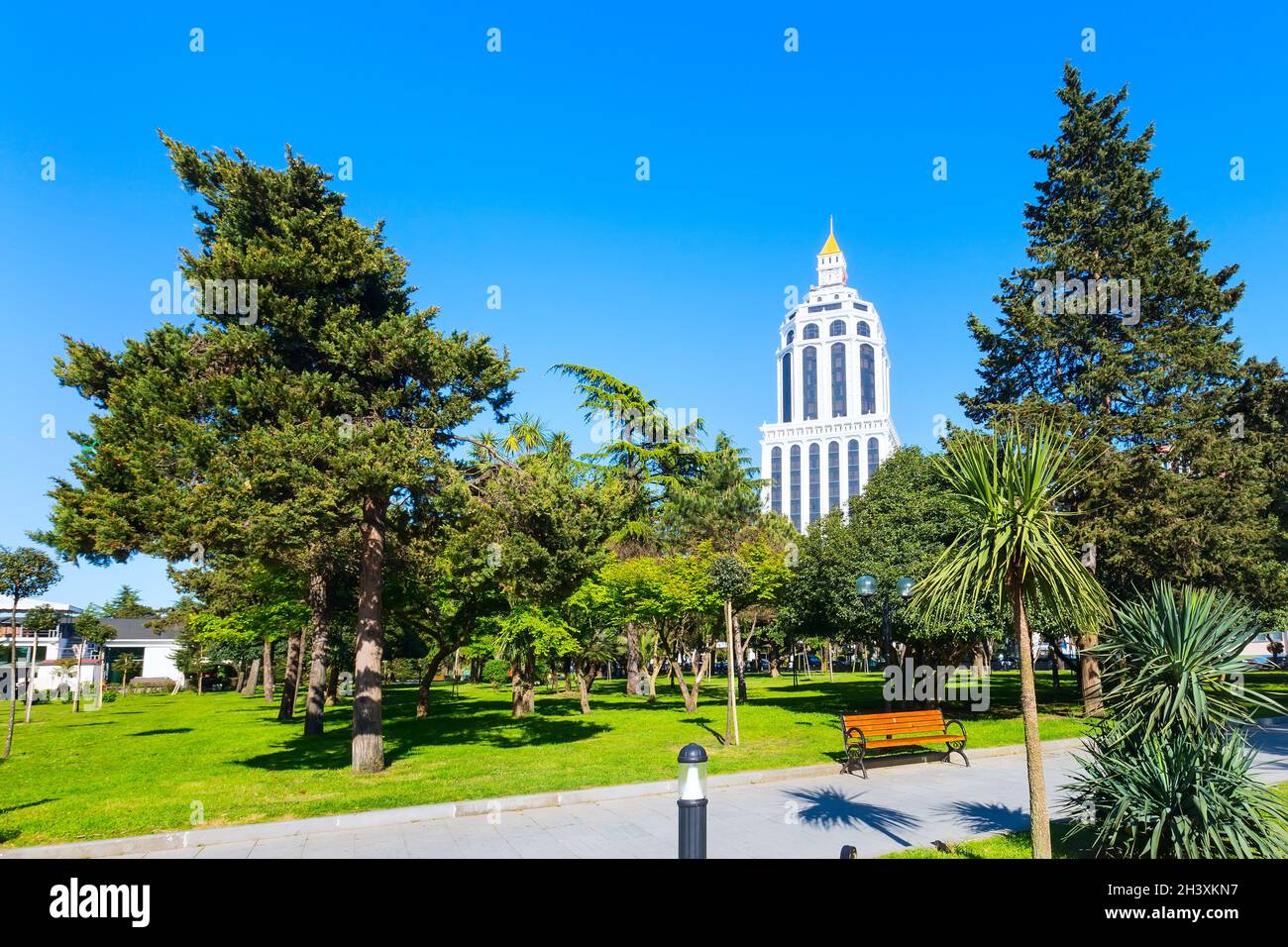 Landscaped park promenade of Batumi, Georgia Stock Photo - Alamy