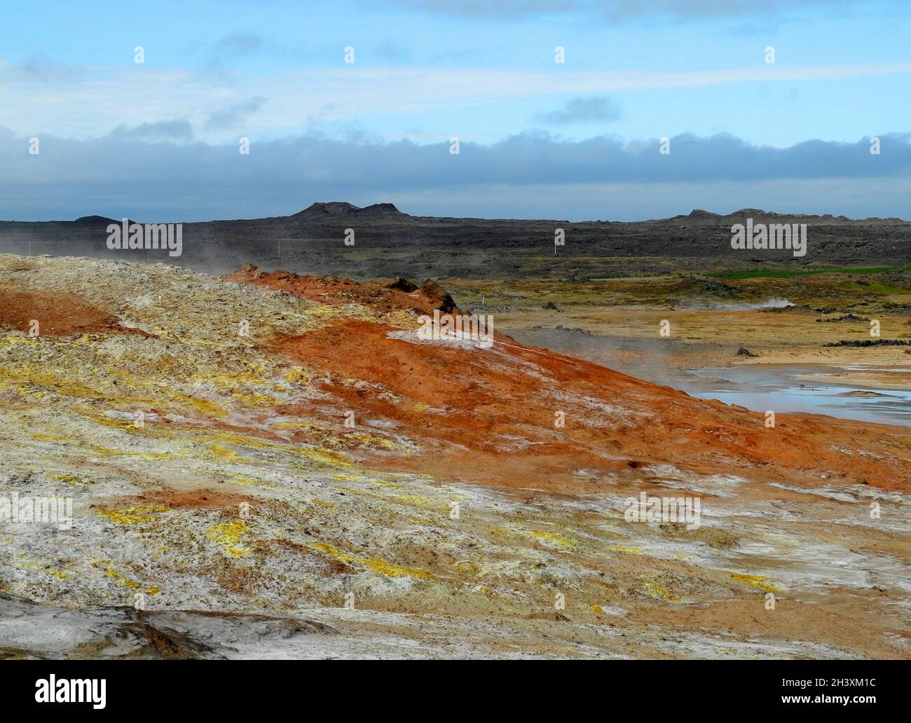 High temperature area on the Reykianes Peninsula, Iceland Stock Photo ...