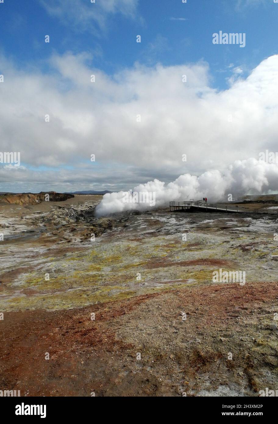 High temperature area on the Reykjanes Peninsula, Iceland Stock Photo ...