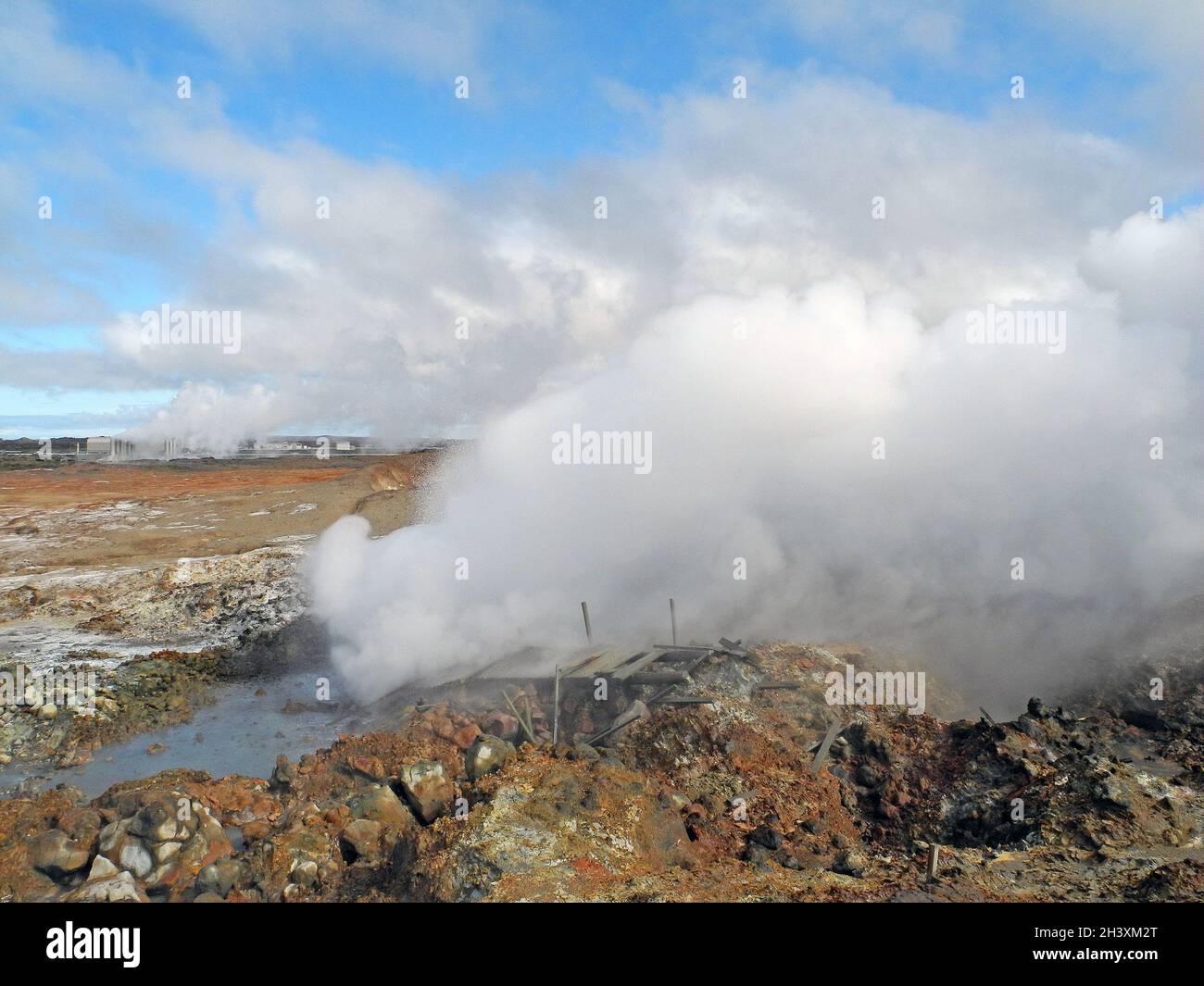High temperature area on the Reykianes Peninsula, Iceland Stock Photo ...