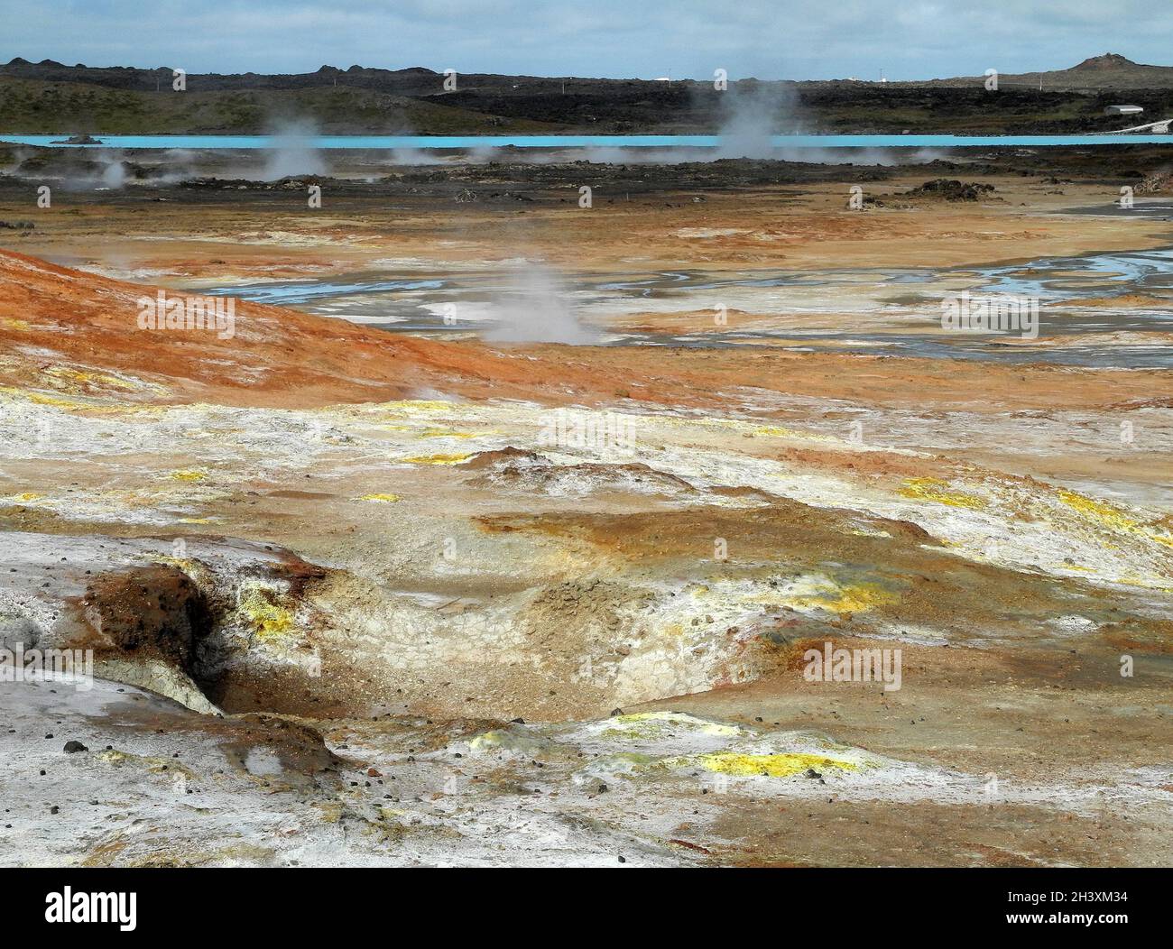 High temperature area on the Reykianes Peninsula, Iceland Stock Photo ...