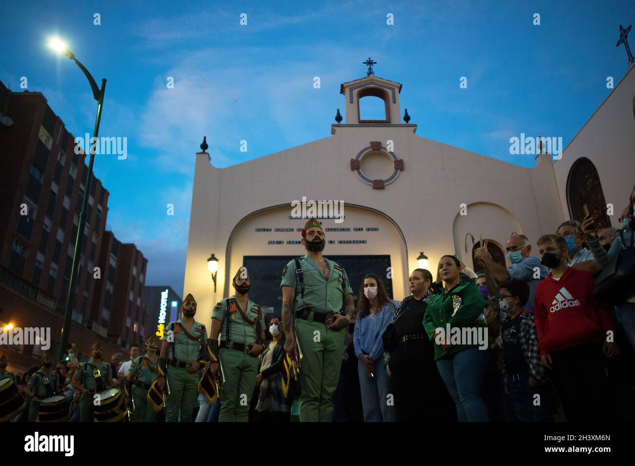 Malaga, Spain. 30th Oct, 2021. Spanish legionnaires parade, during the ...