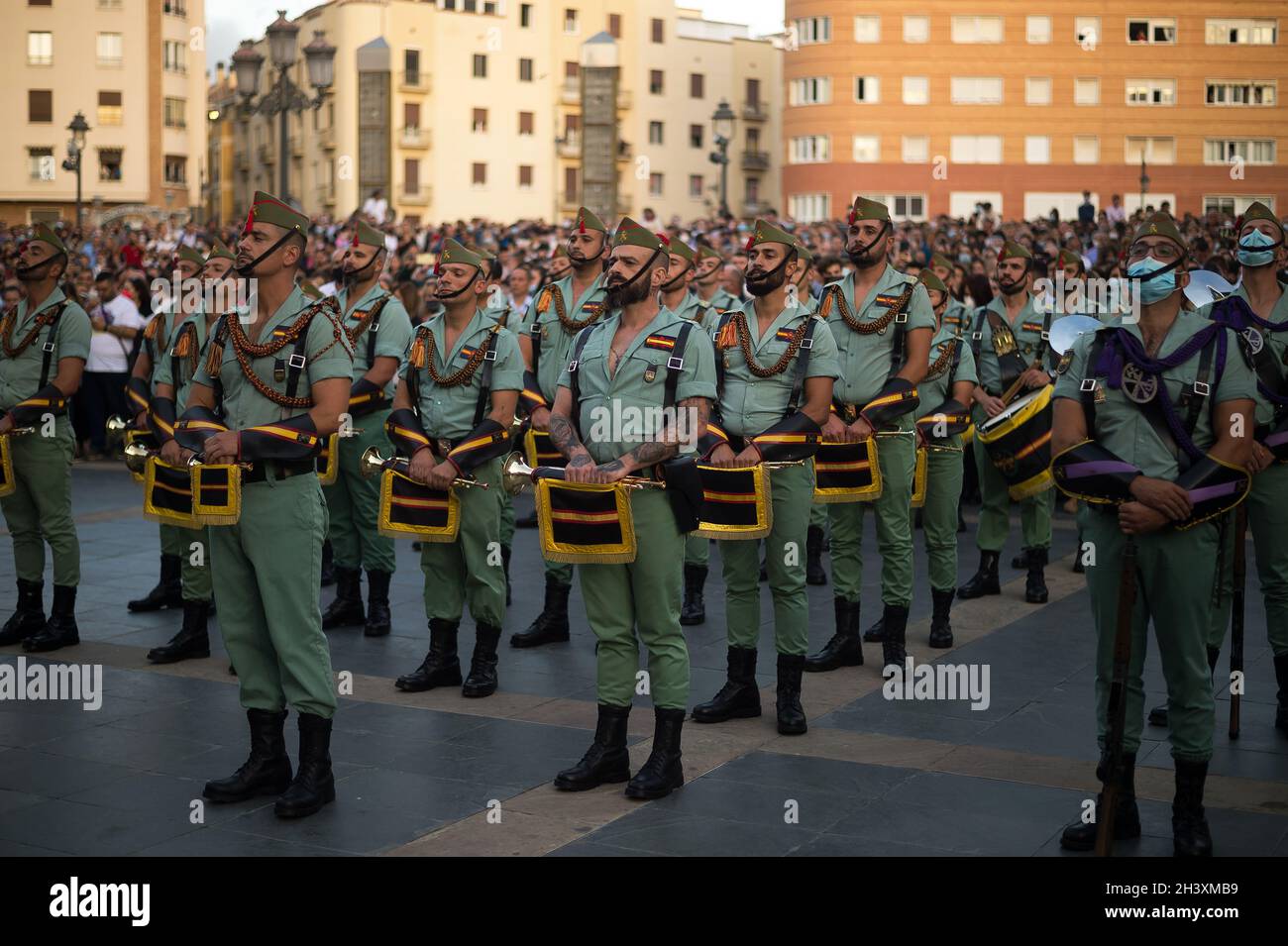 Malaga, Spain. 30th Oct, 2021. Spanish legionnaires parade, during the ...