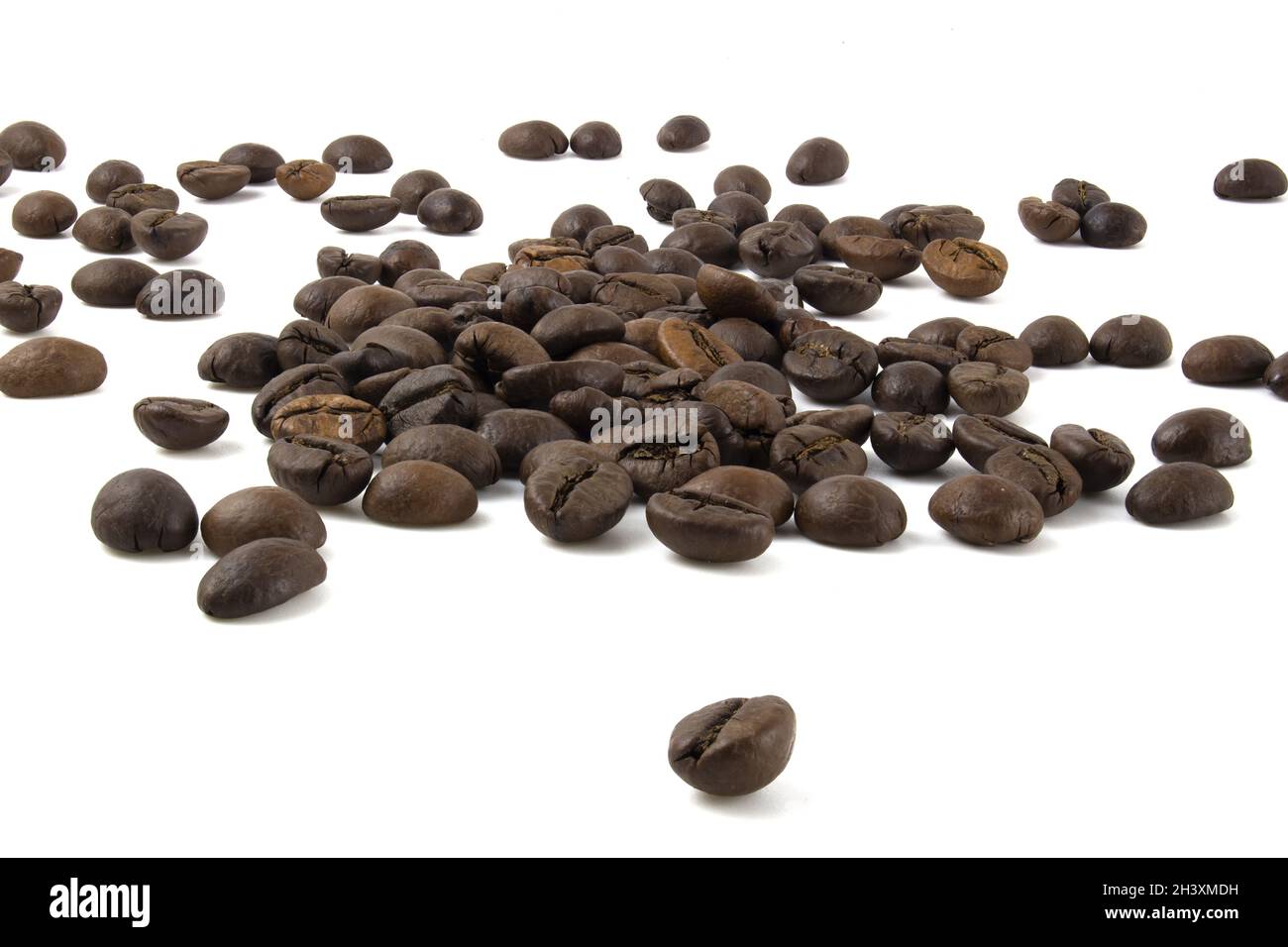 Coffee beans isolated on white background close up Stock Photo - Alamy
