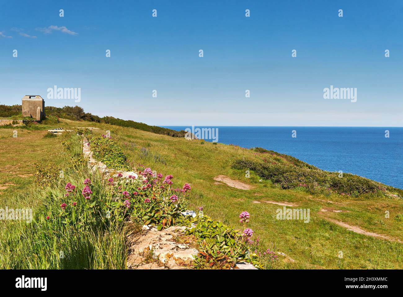 04 June 2021. Brixham, UK. View from the cliff in Berry Head at English ...