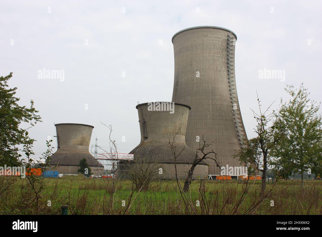 View of wet cooling towers on a nuclear power plant Stock Photo - Alamy