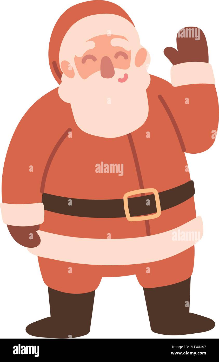 santa claus waving hand Stock Vector Image & Art - Alamy