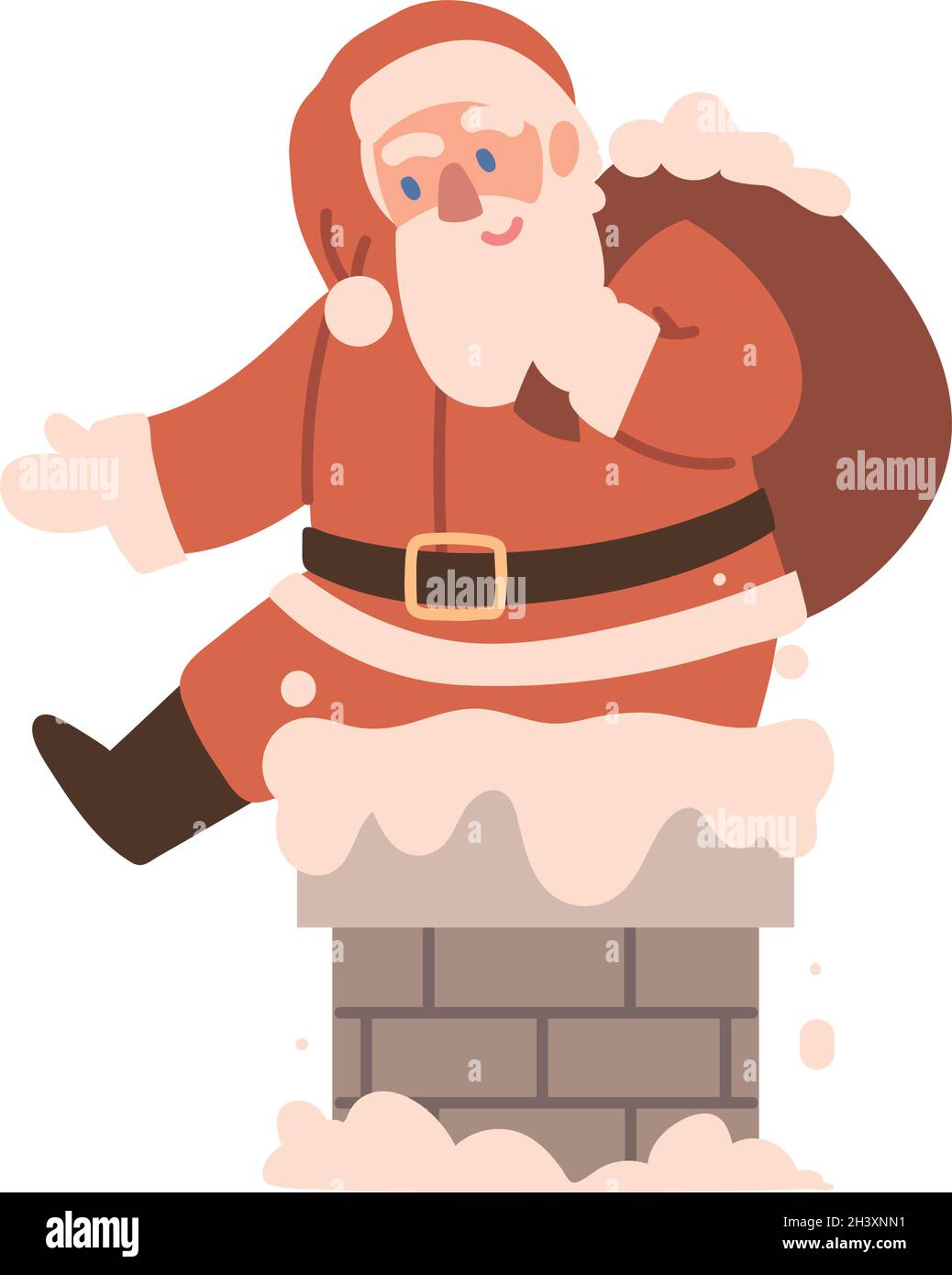 santa claus in chimney Stock Vector Image & Art - Alamy