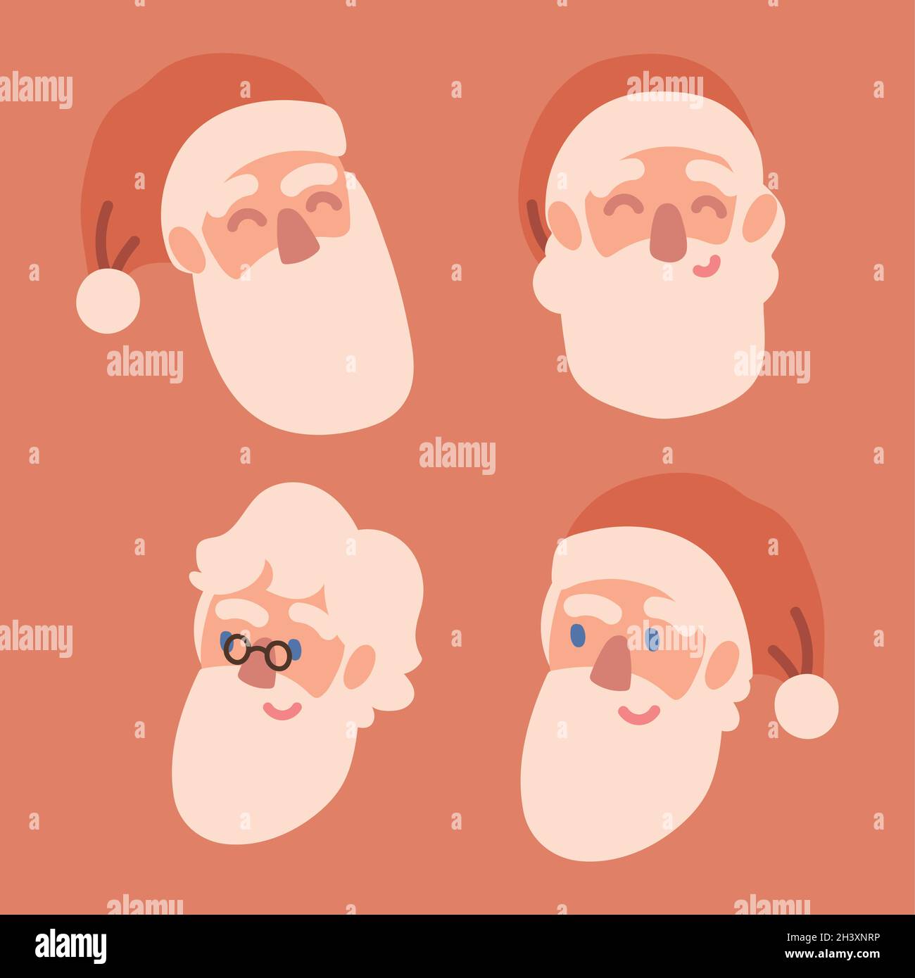 set of santa claus Stock Vector Image & Art - Alamy