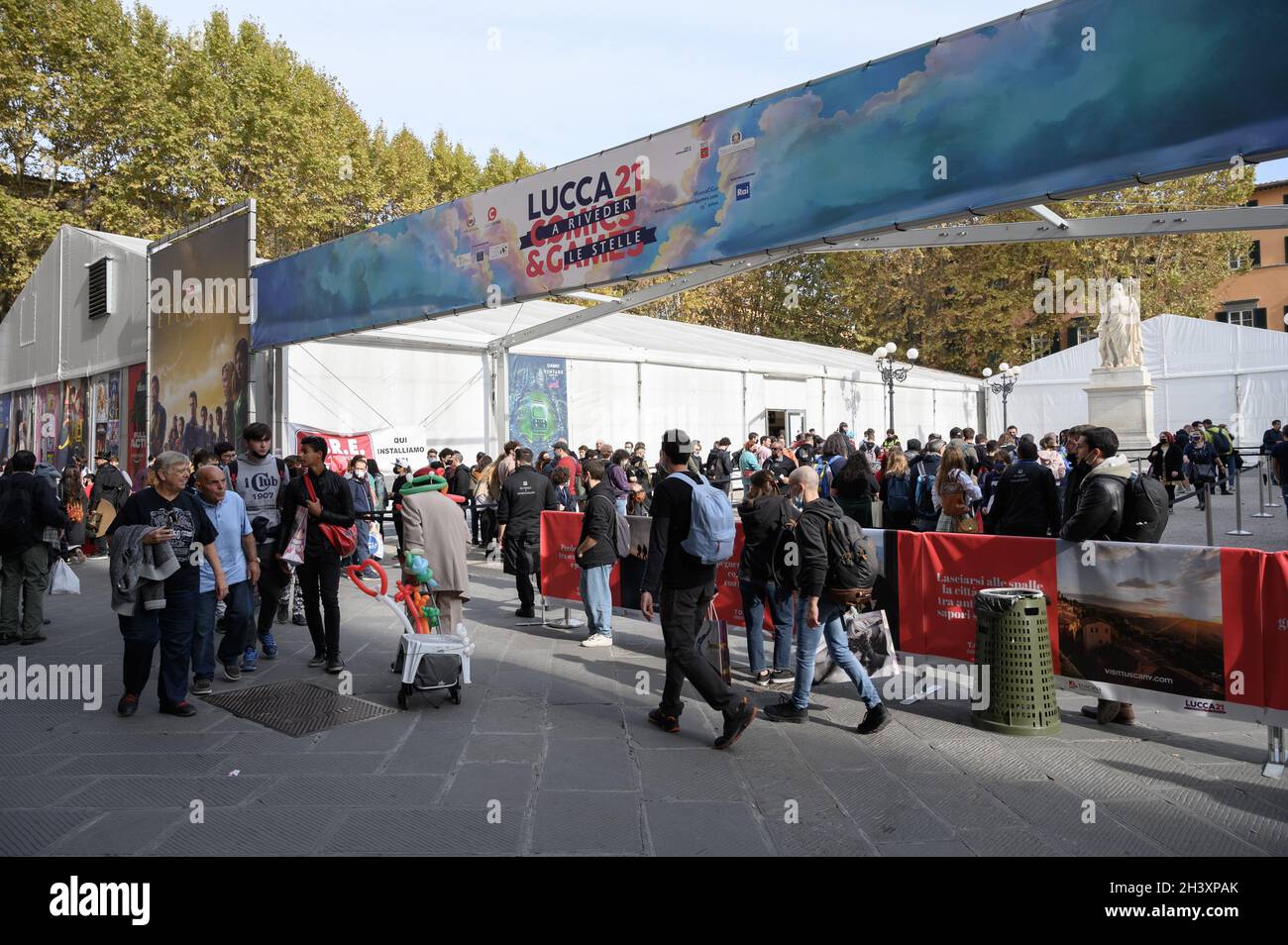 Lucca, Italy. 30th Oct, 2021. Lucca Comics and Games 2021, The city of ...