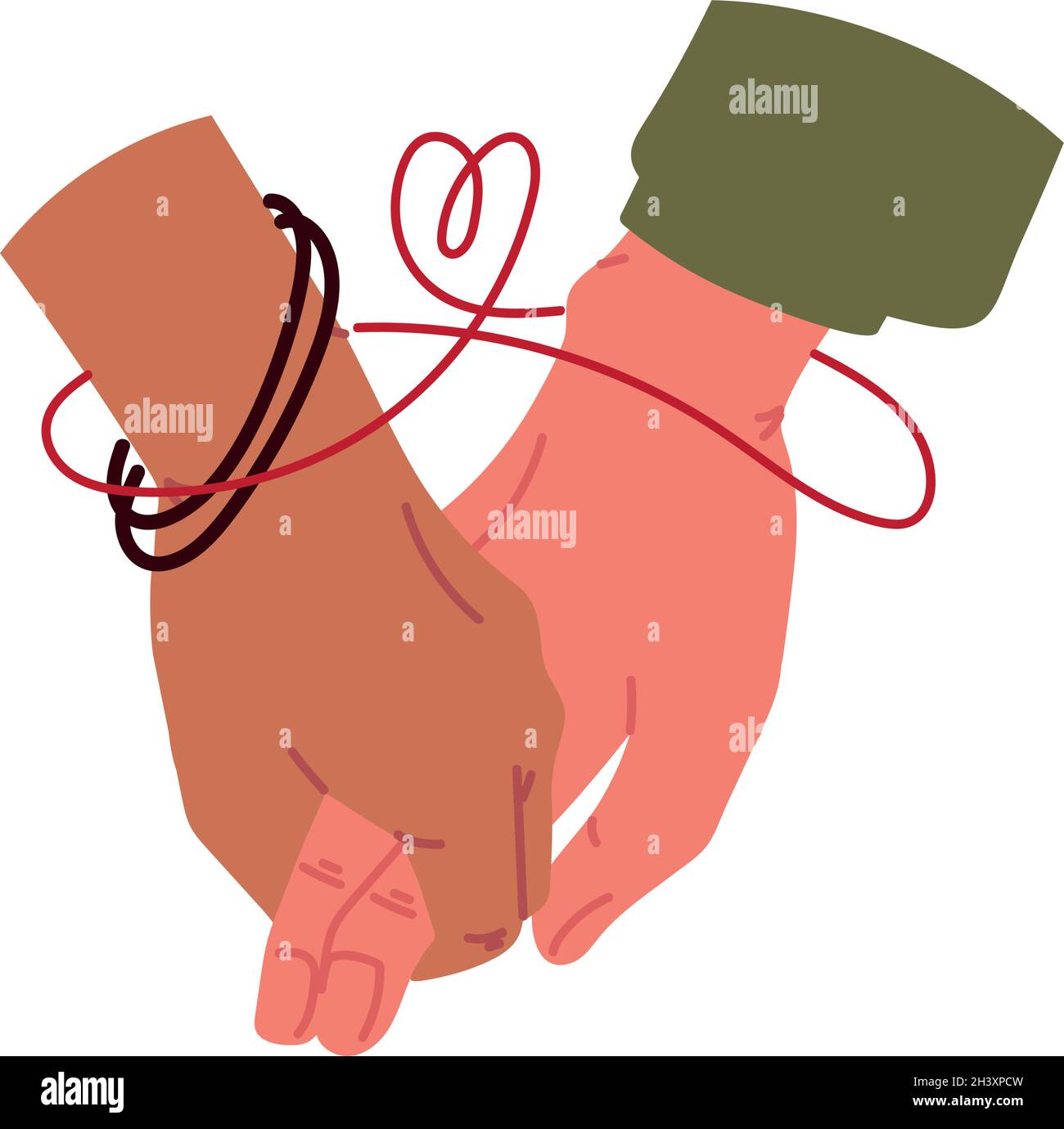 Red string finger Stock Vector Images - Alamy