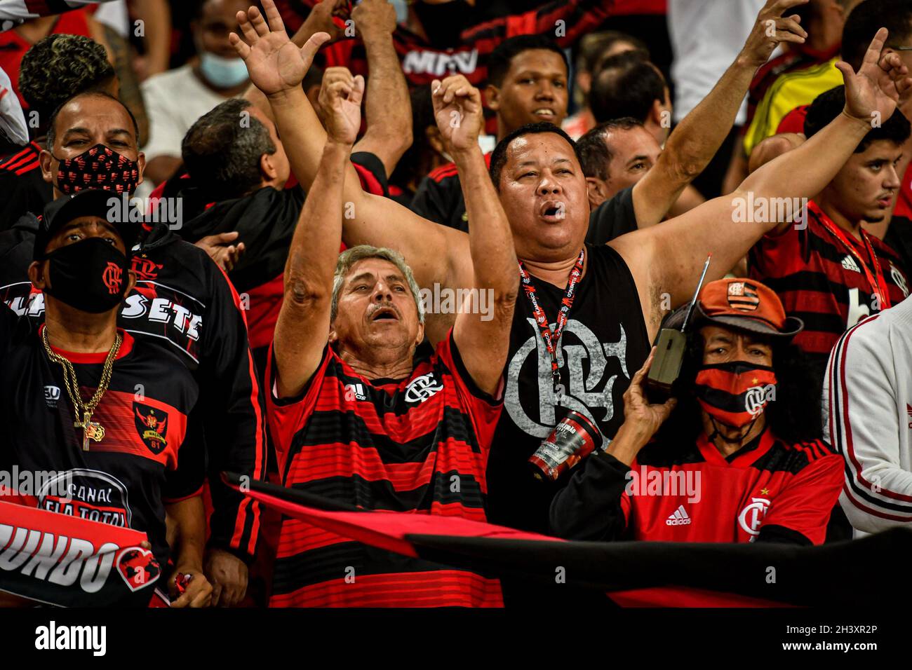 Rio De Janeiro, Brazil. 30th Oct, 2021. Fans during Flamengo x Atlético ...