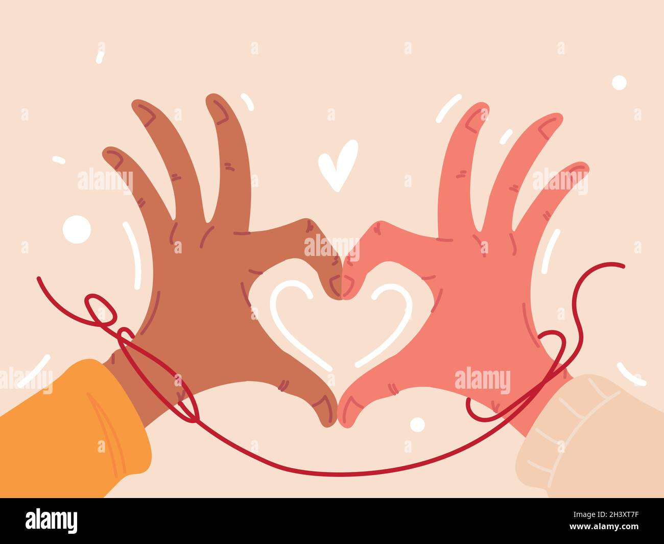 red string of destiny, theme Stock Vector Image & Art - Alamy