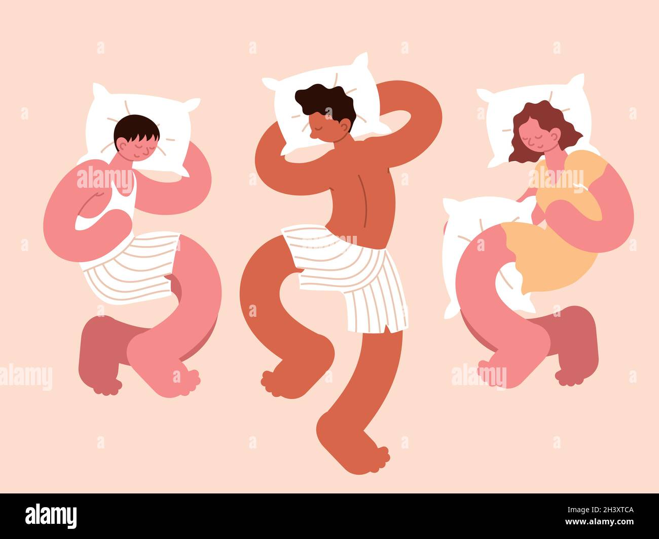 sleeping people set Stock Vector Image & Art - Alamy