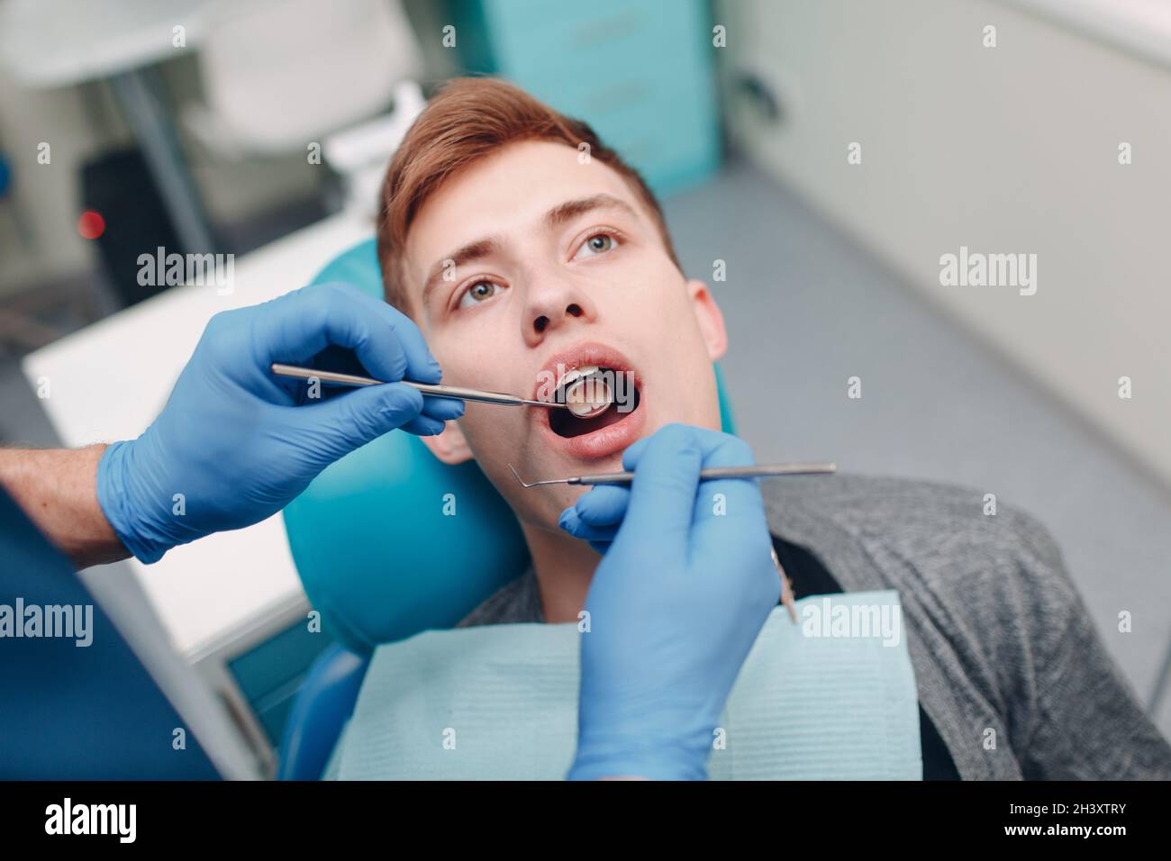 Dentistry. Dental clinic. Doctor and patient. Teeth health Stock Photo ...