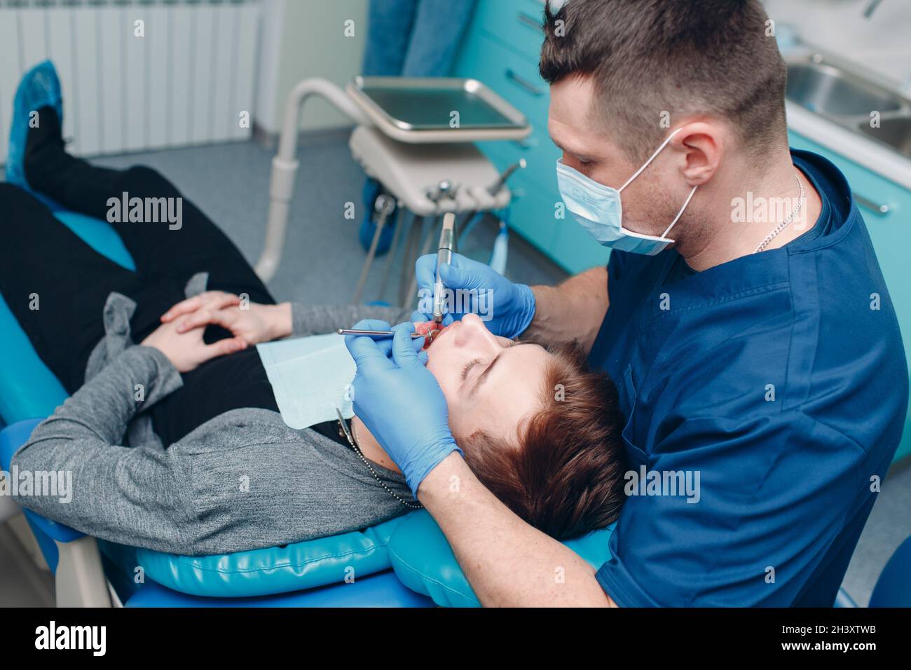 Dentistry. Dental clinic. Doctor and patient. Teeth health Stock Photo ...
