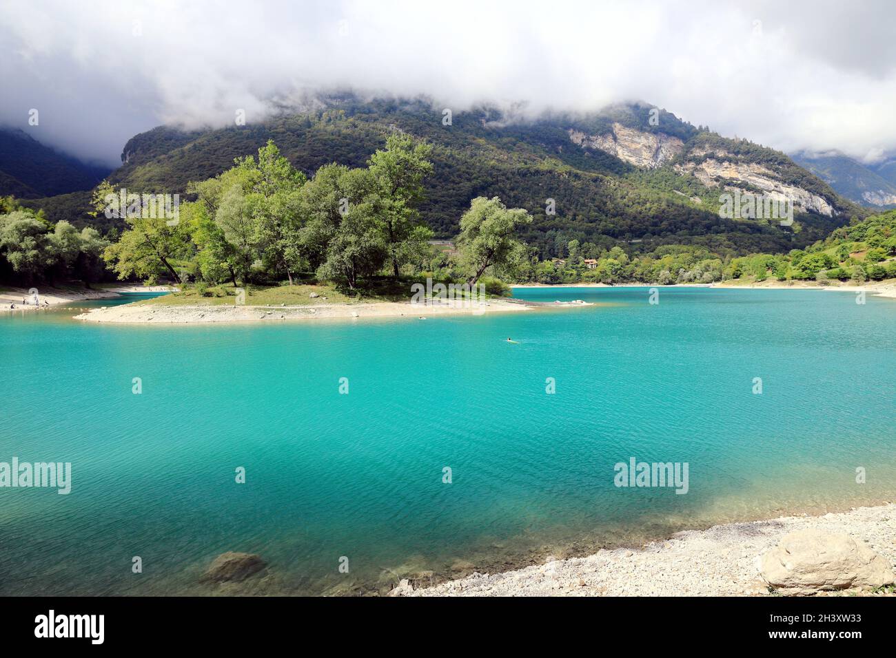 The beautiful Lake Tenno in Trentino. Northern Italy, Europe Stock ...