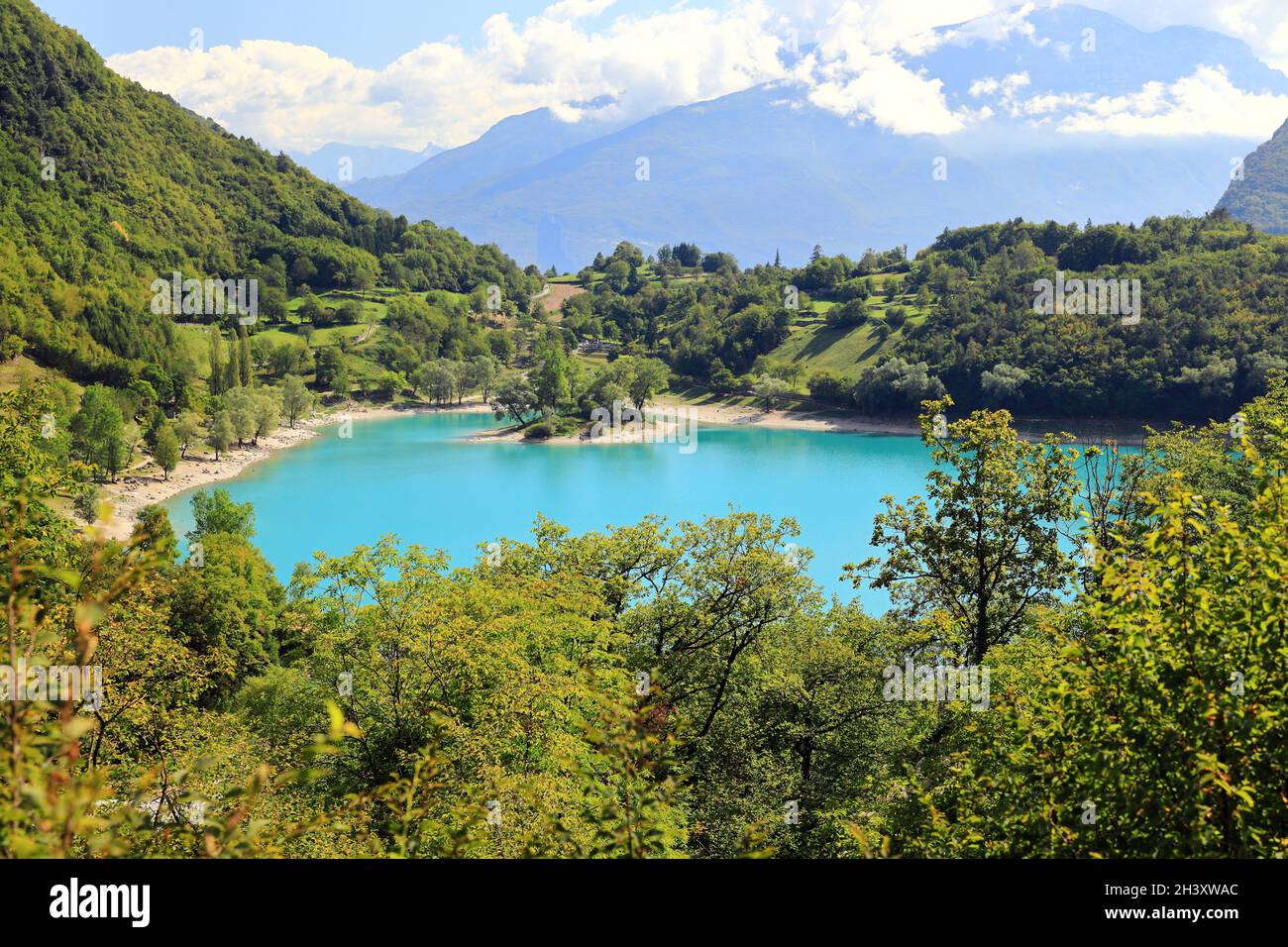 The beautiful Lake Tenno in Trentino. Northern Italy, Europe Stock ...
