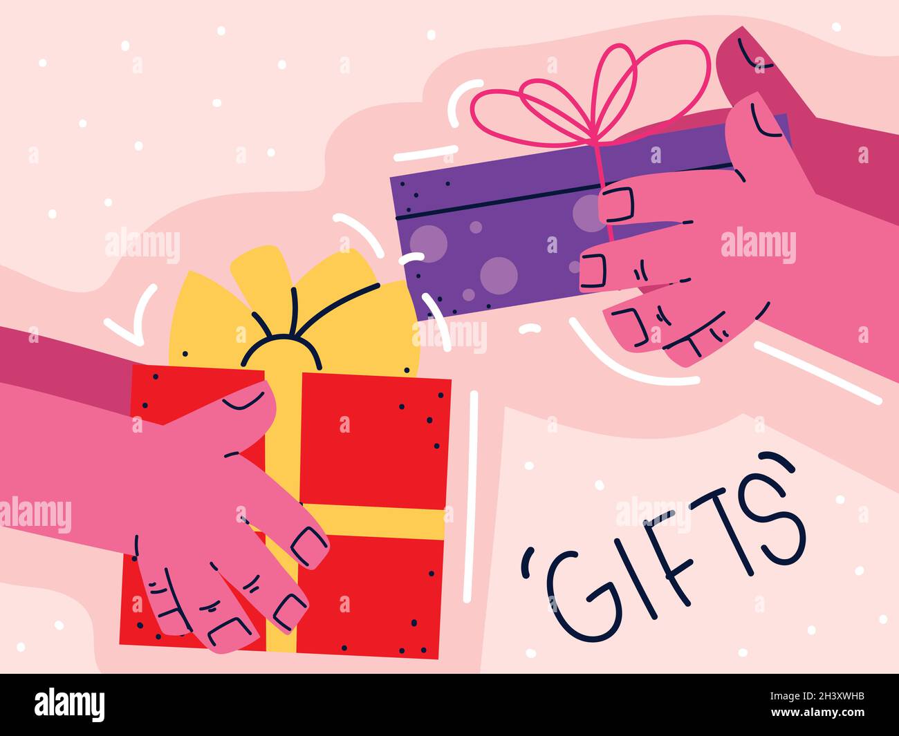 gifts in hands Stock Vector Image & Art - Alamy