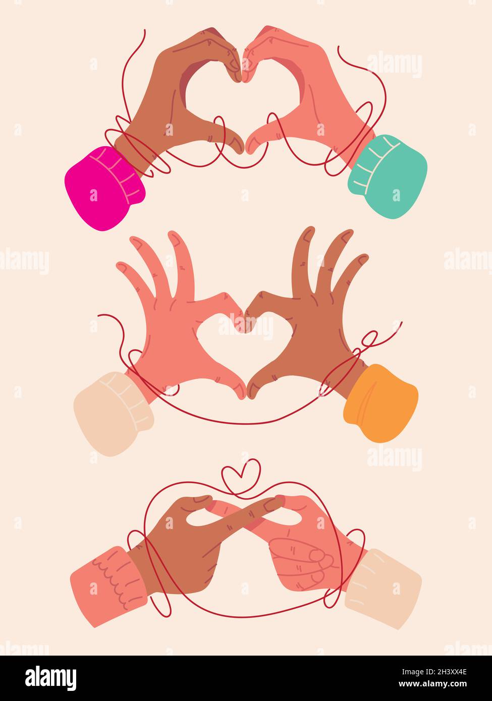 hands red string of fate, icons Stock Vector Image & Art - Alamy