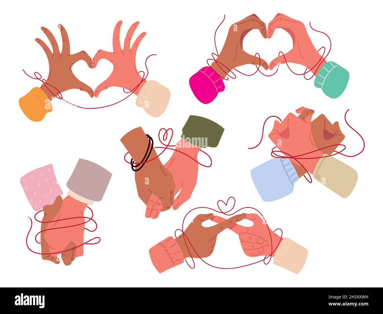 Red string of fate hi-res stock photography and images - Alamy
