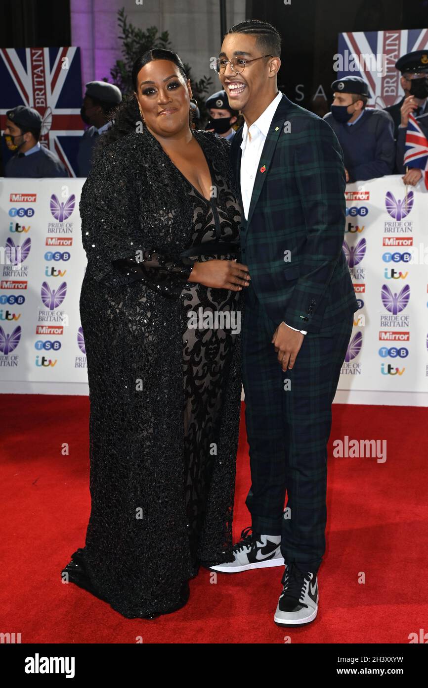 London, UK. 30 October 2021. Alison Hammond and Aiden Hammond arriving ...