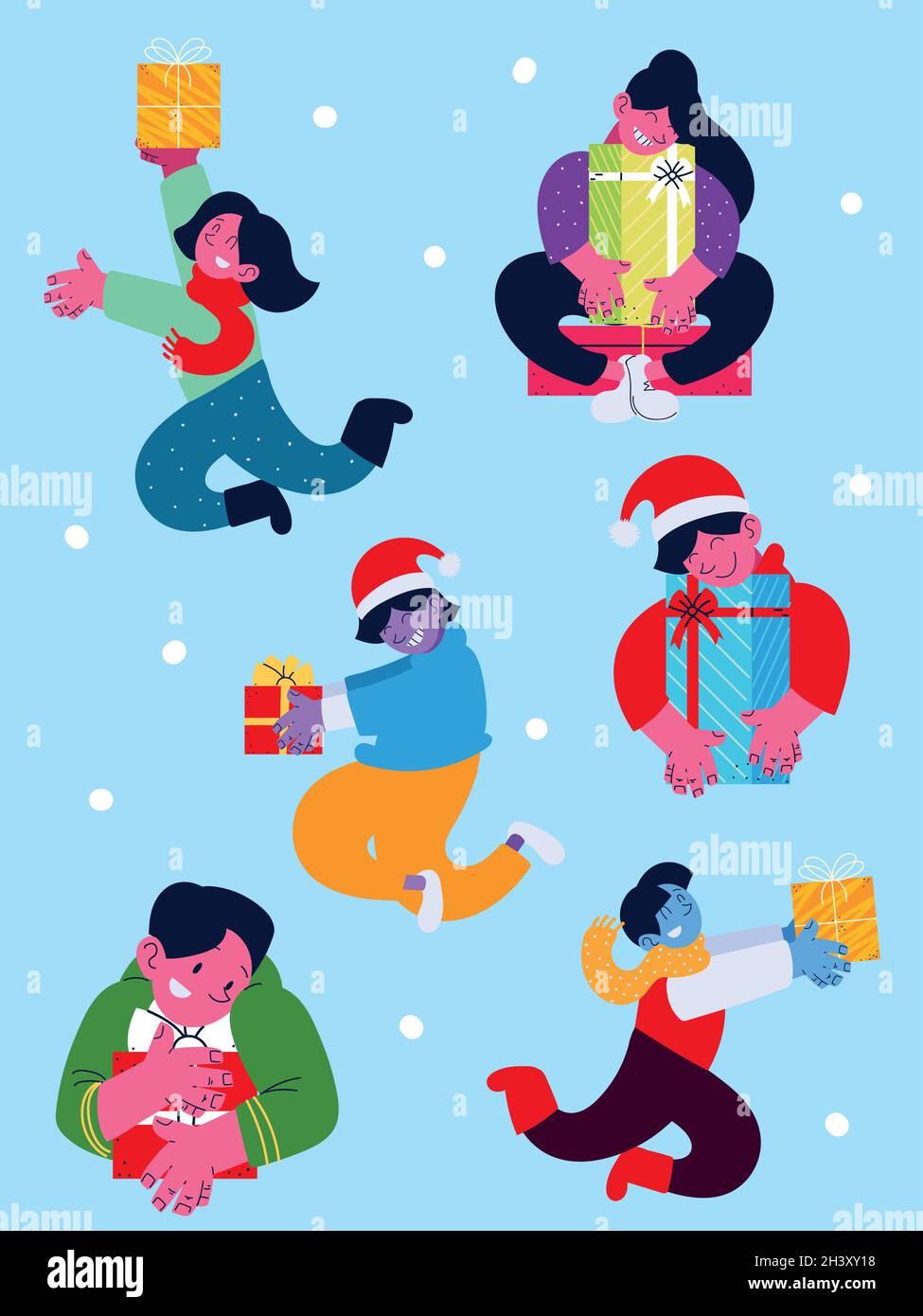 celebrating people and gifts Stock Vector Image & Art - Alamy