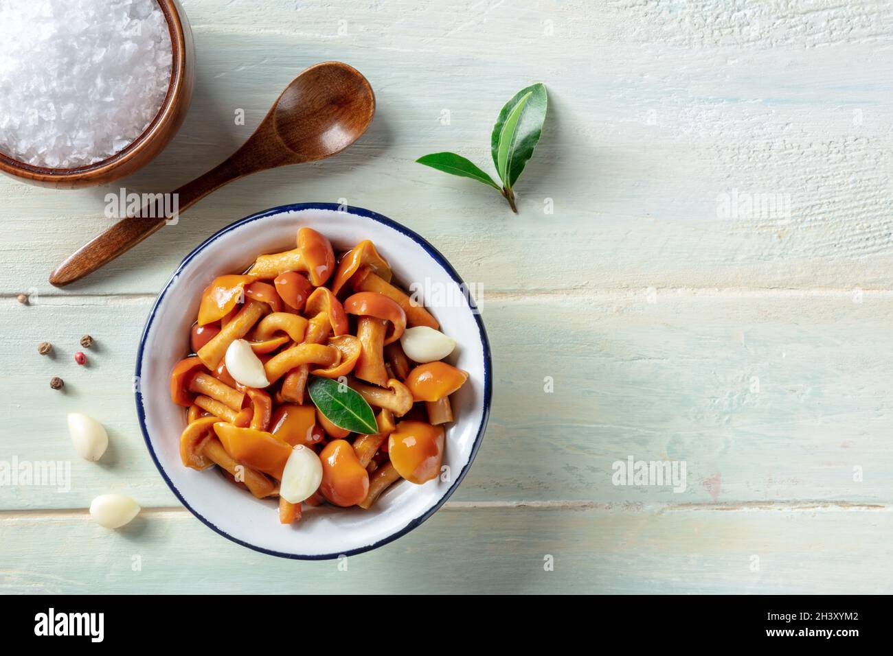 Pickled mushrooms garlic salt hi-res stock photography and images - Alamy