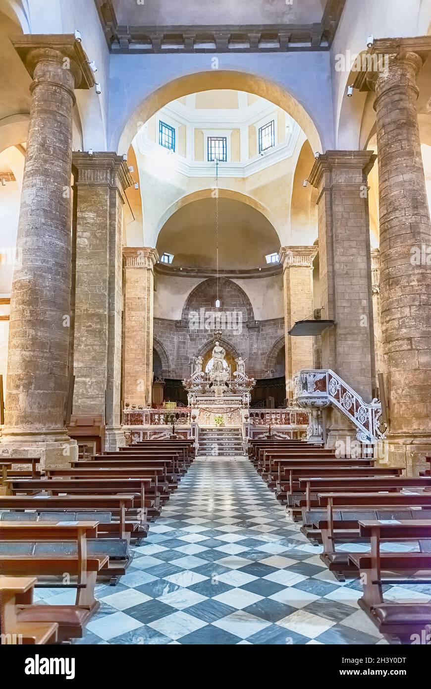 ALGHERO, ITALY - AUGUST 6: Interiors of the Cathedral of St. Mary the ...