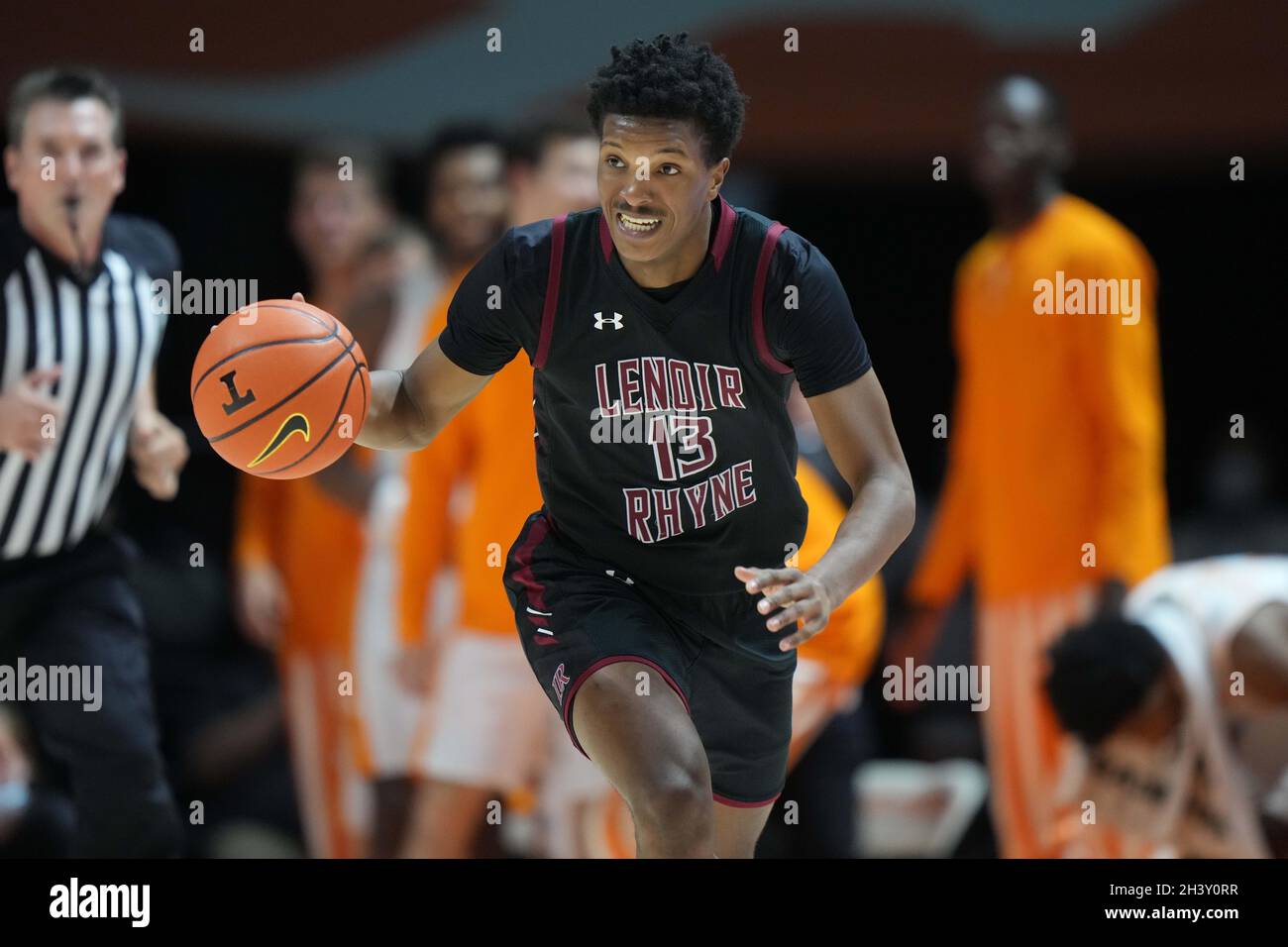 October 30, 2021: Elijah Shabazz #13 of the Lenoir-Rhyne Bears brings ...