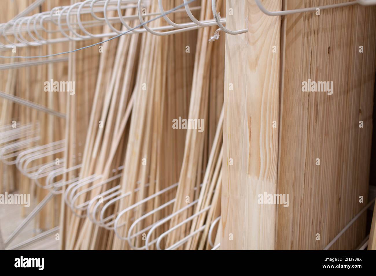 Wooden boards in hardware store warehouseh on shelf Stock Photo - Alamy